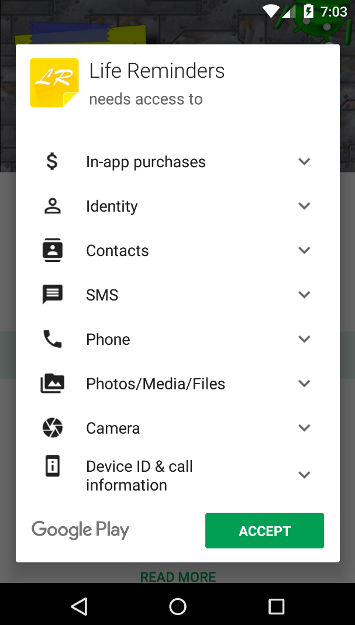 lr_permission_list - Life reminders